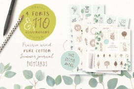 Handwritten rustic country style fonts bundle - Lisa Glanz