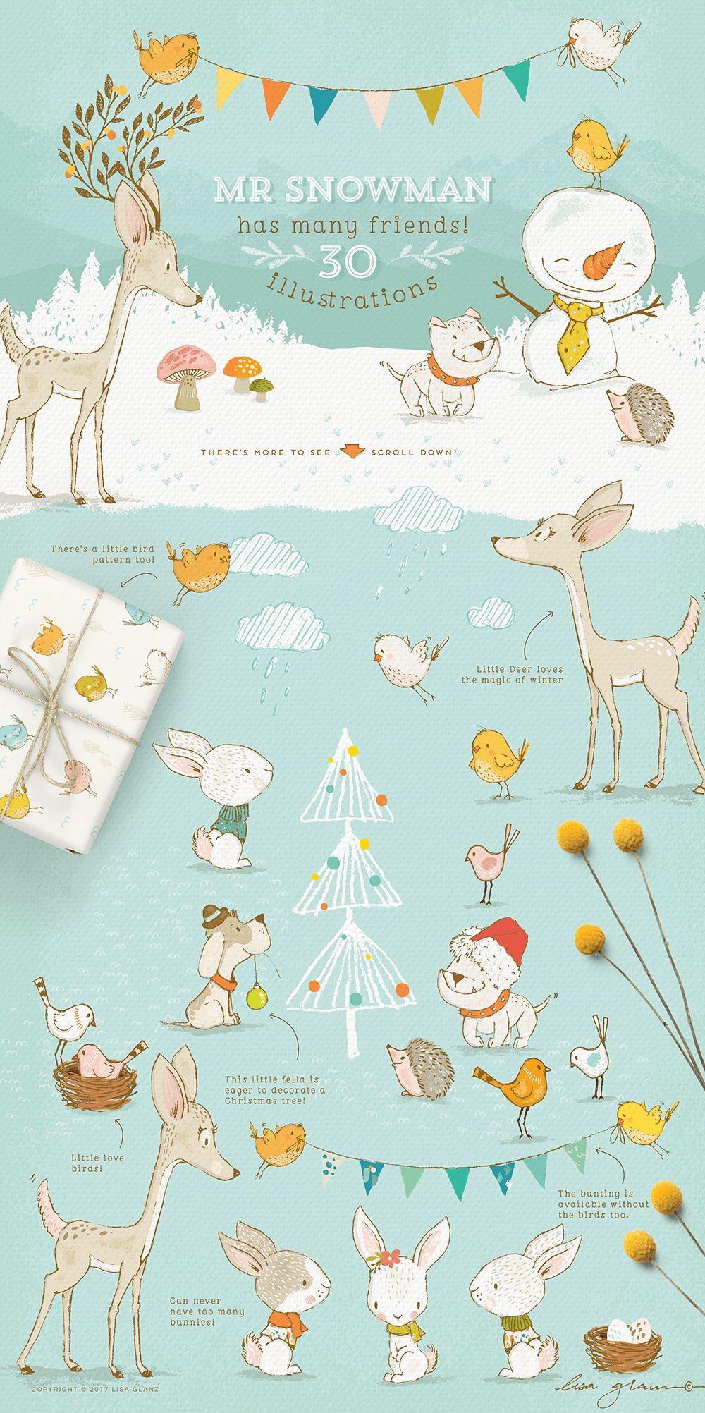 Build your own Snowman kit - Lisa Glanz