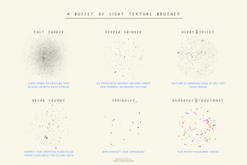 Delicious Texture brushes for Procreate - Lisa Glanz