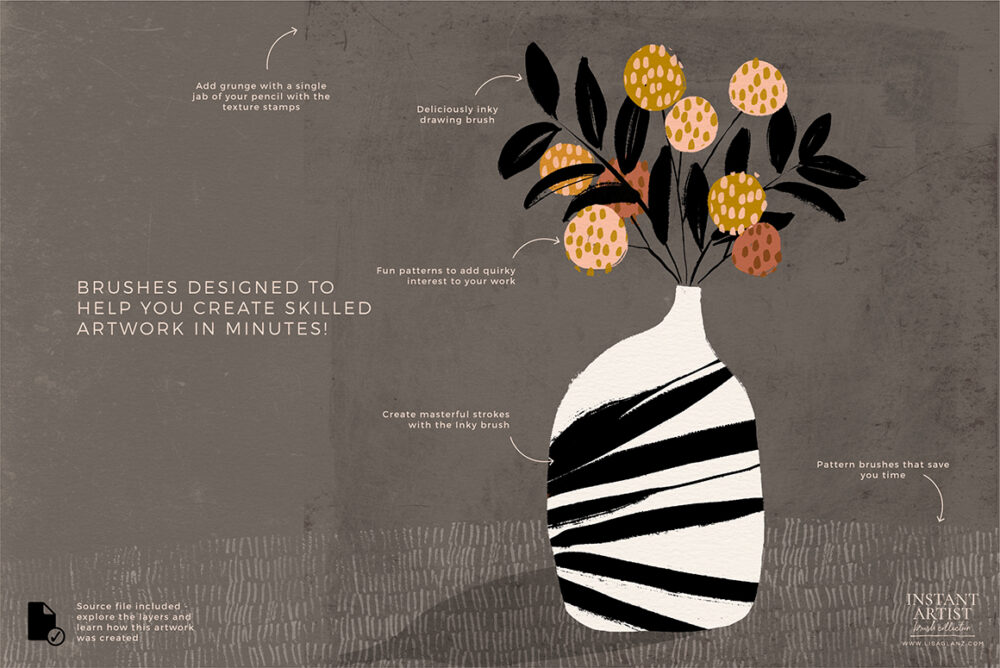 The Instant Artist Procreate Brush Collection - Lisa Glanz