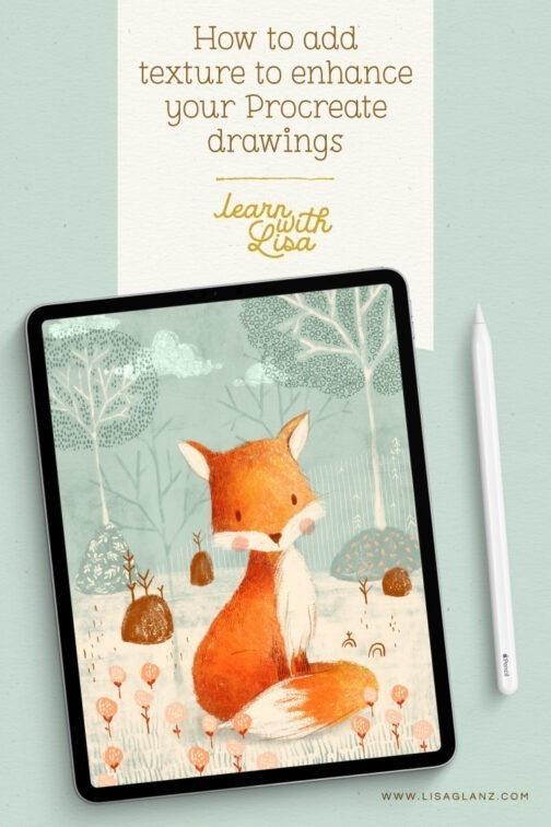 How to add texture to enhance your Procreate drawings - Lisa Glanz