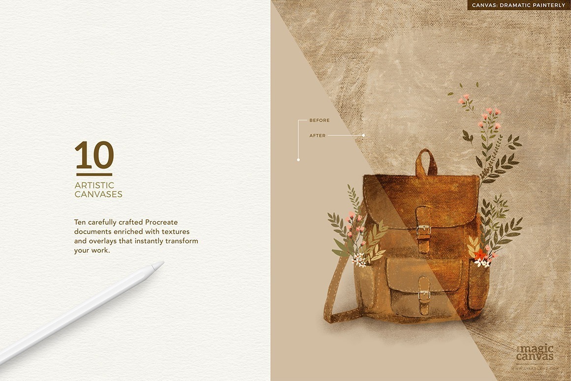 The Magic Canvas: Procreate texture overlay documents - Lisa Glanz