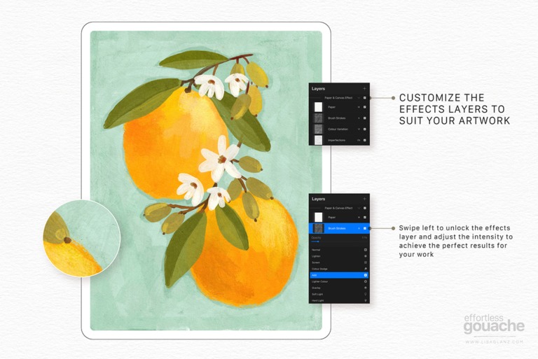 Realistic Gouache Brushes for Procreate - Lisa Glanz