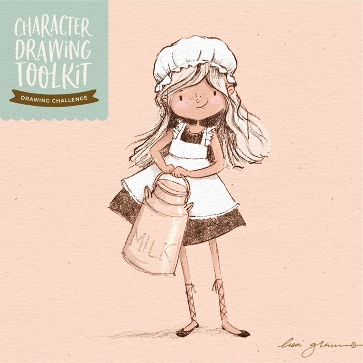 Character Drawing Challenge #46: Farm girl - Lisa Glanz