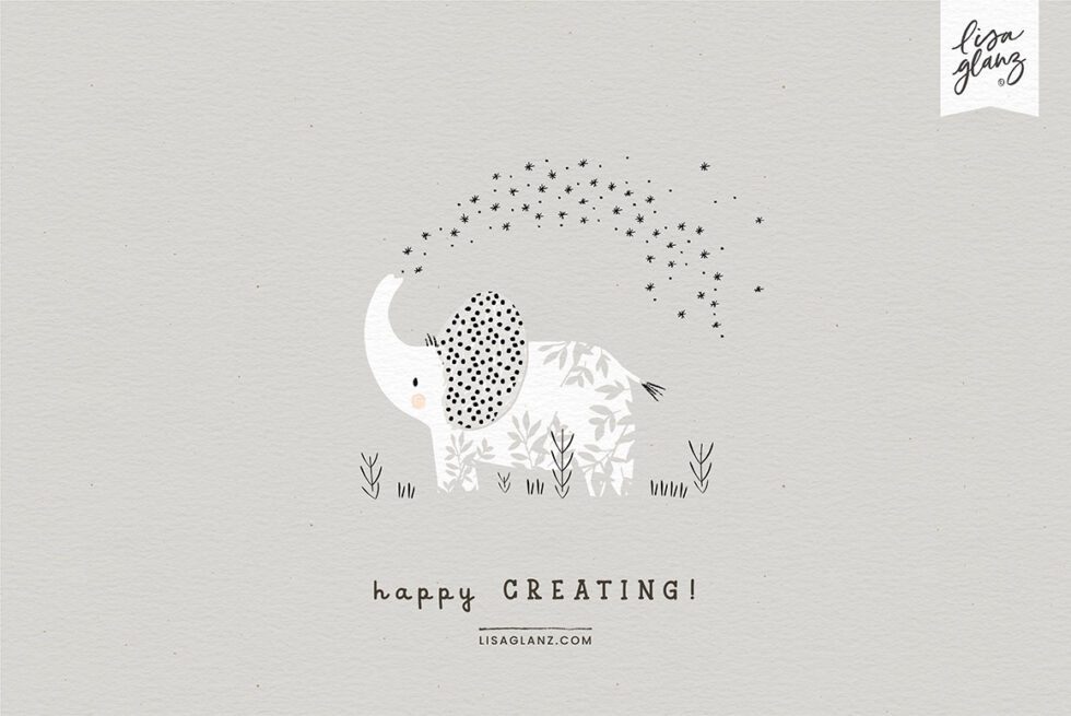 Make Cute Art - no fancy drawing skills required - Lisa Glanz