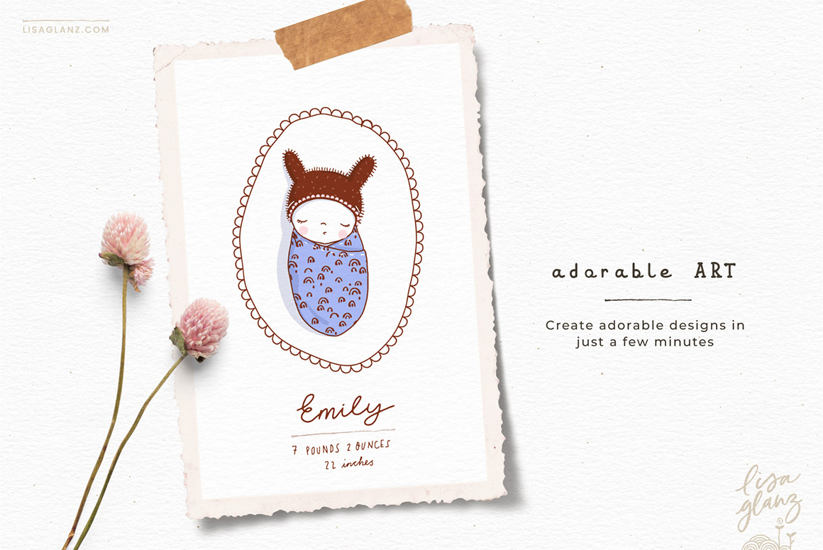 Make Cute Art - no fancy drawing skills required - Lisa Glanz