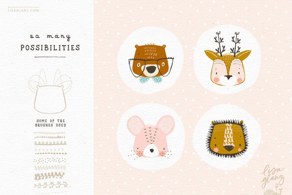 Make Cute Art - no fancy drawing skills required - Lisa Glanz