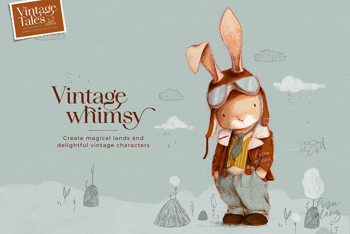 Vintage Tales Brushes and Canvas Effects for Procreate - Lisa Glanz