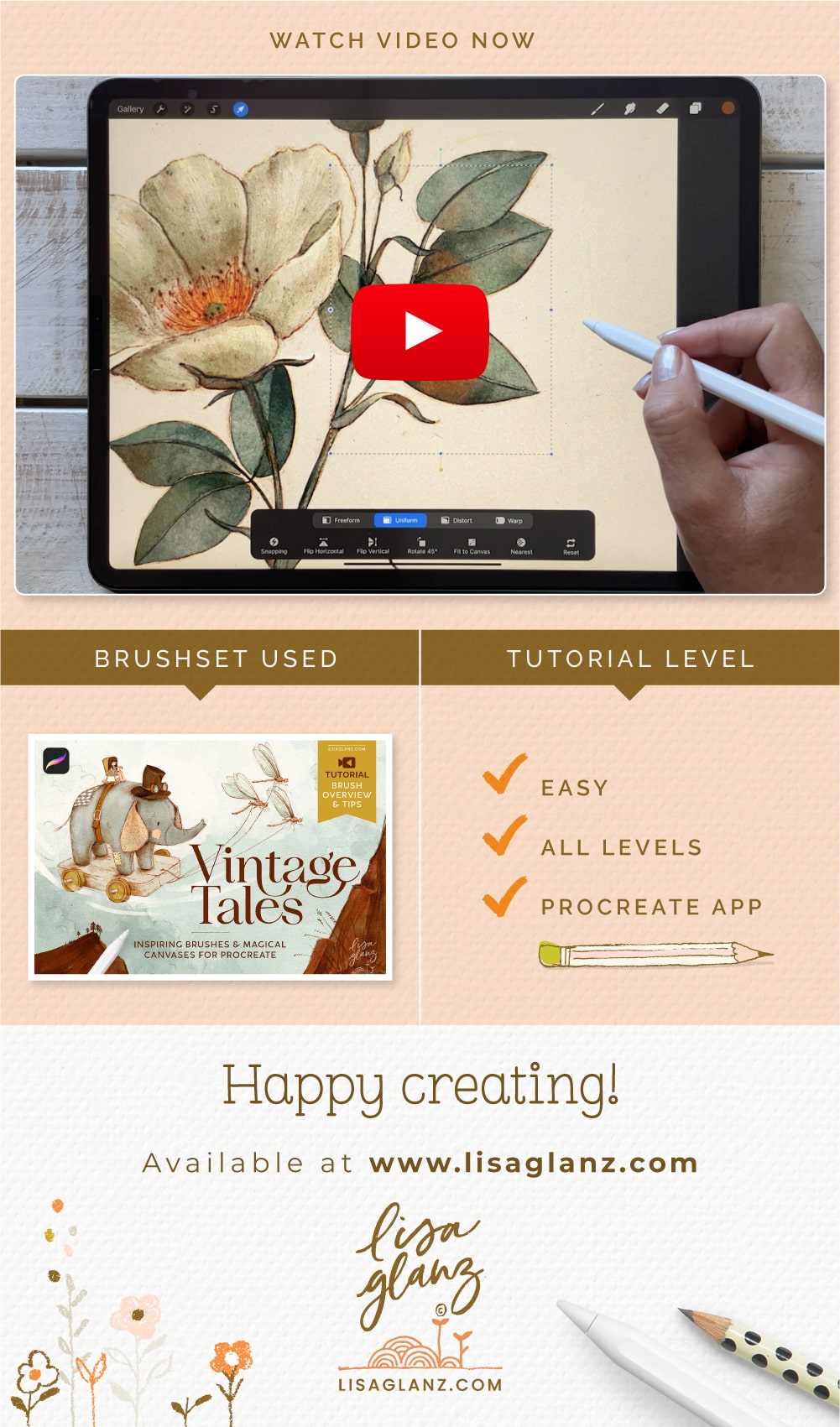 Tips on how to create a vintage look in Procreate - Lisa Glanz