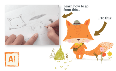 How to retain a hand drawn look to your vector graphics - Lisa Glanz