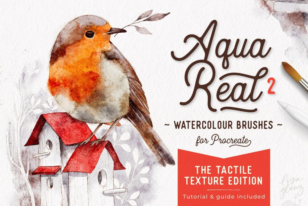 AquaReal 2 - Tactile Texture Edition Watercolour Brushes For Procreate ...