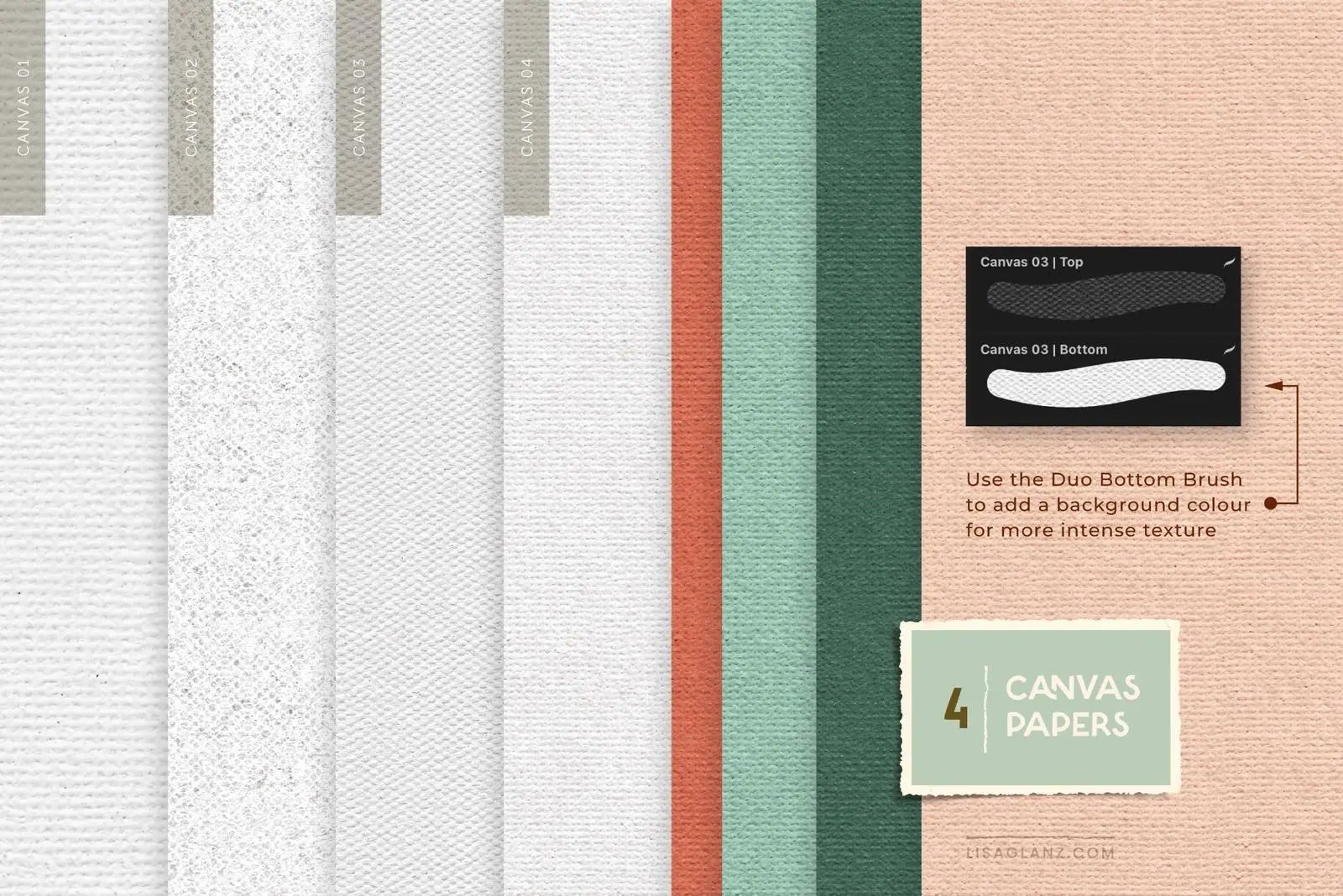 Paper Stock: Seamless Paper Texture Brushes for Procreate - Lisa Glanz