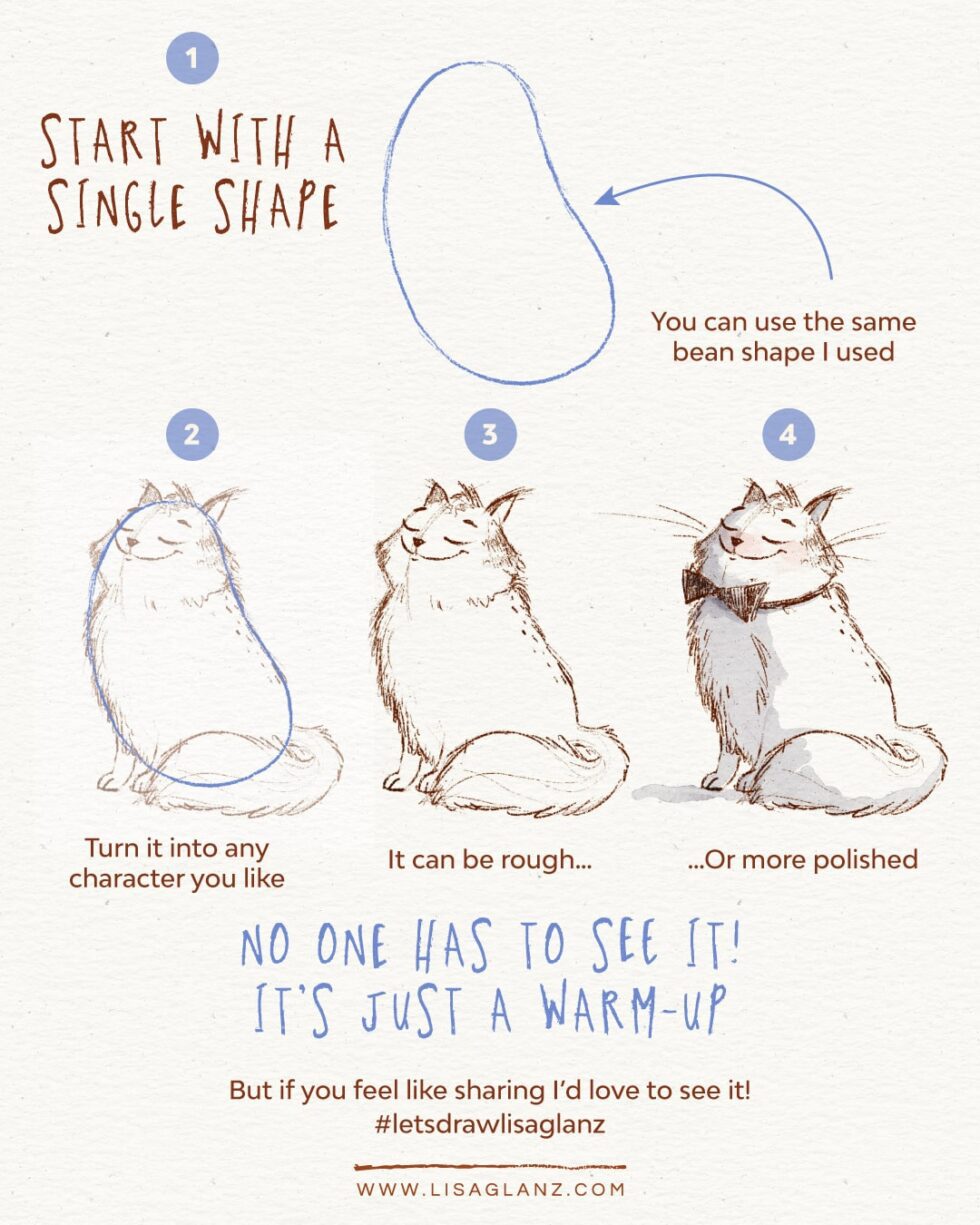 A simple drawing warm-up, perfect for getting started in the new year ...